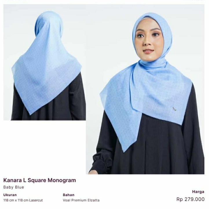 Jual ELZATTA HIJAB KERUDUNG SEGIEMPAT PREMIUM MOTIF TERBARU KANARA L ...