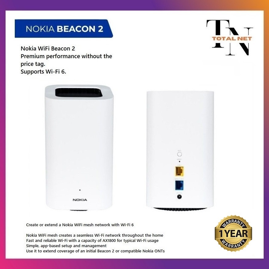 Jual Nokia Wifi Beacon 2 Home Wifi Gateway Mesh Router Extender ...