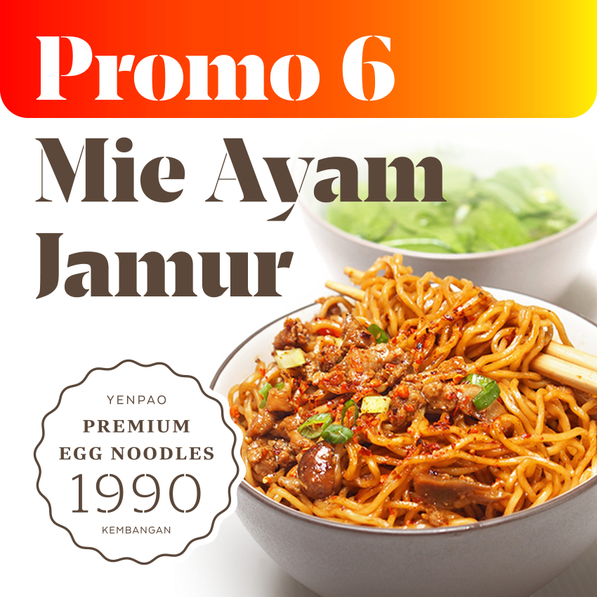 Jual Paket 6 Bakmi Ayam Jamur - Frozen - Mipolo by Yenpao - Halal | Shopee Indonesia