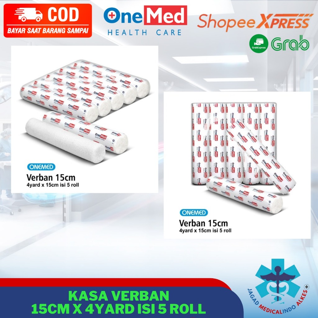 Jual Kasa Verban Perban OneMed 4yard x 15cm pak isi 5 rol | Shopee ...