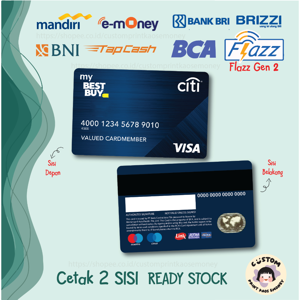 Jual KARTU E MONEY E TOLL KREDIT CARD MY BEST BUY CITI CARD BLUE MANDIRI EMONEY BNI TAPCASH BRI ...