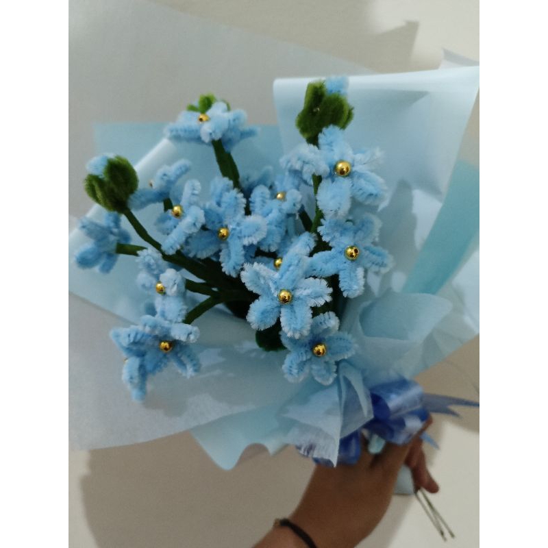 Jual PIPE CLEANER bunga kawat single Forget me Not dekorasi dan bahan ...