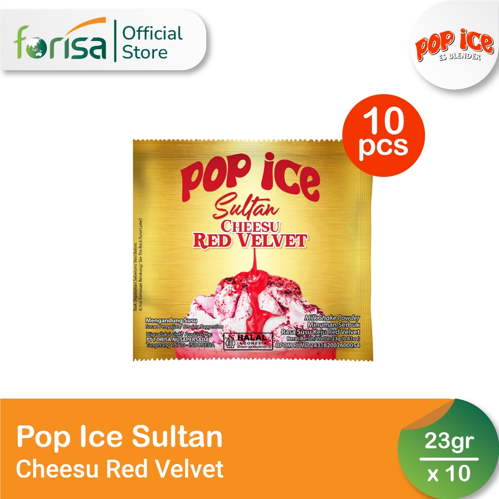 Jual Pop Ice Milk Shake Powder Sultan Rasa Cheesu Red Velvet 23 gr 10 ...
