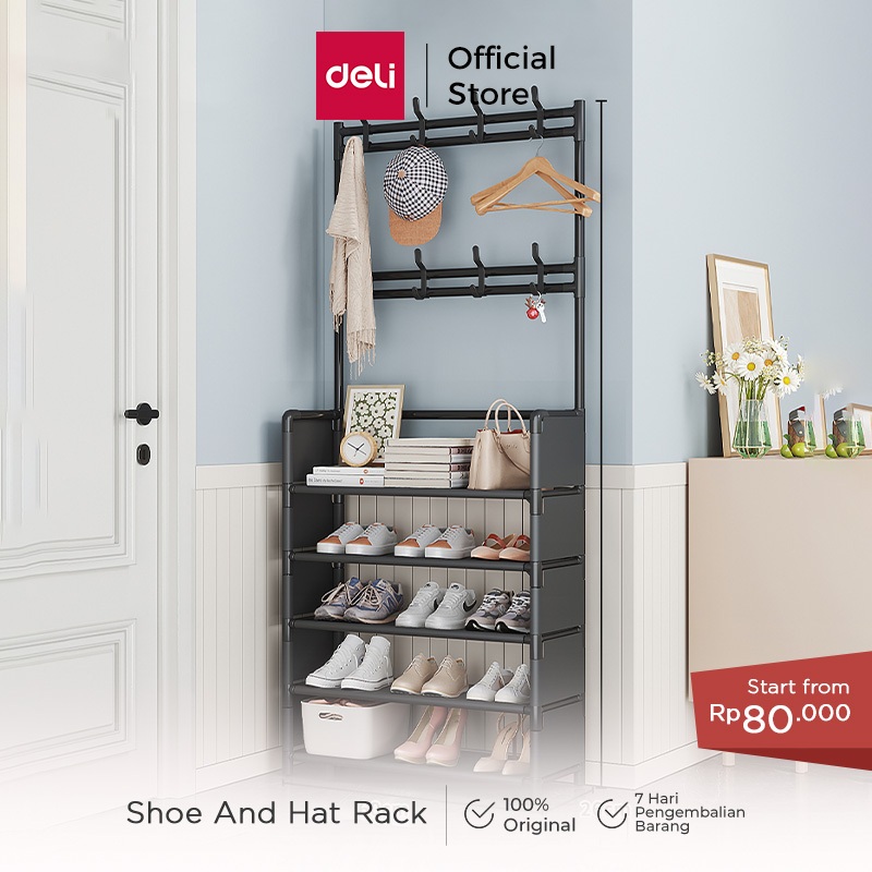Jual Deli Furniture Rak Sepatu Hanger Tas Topi / Shoe and Hat Rack ...