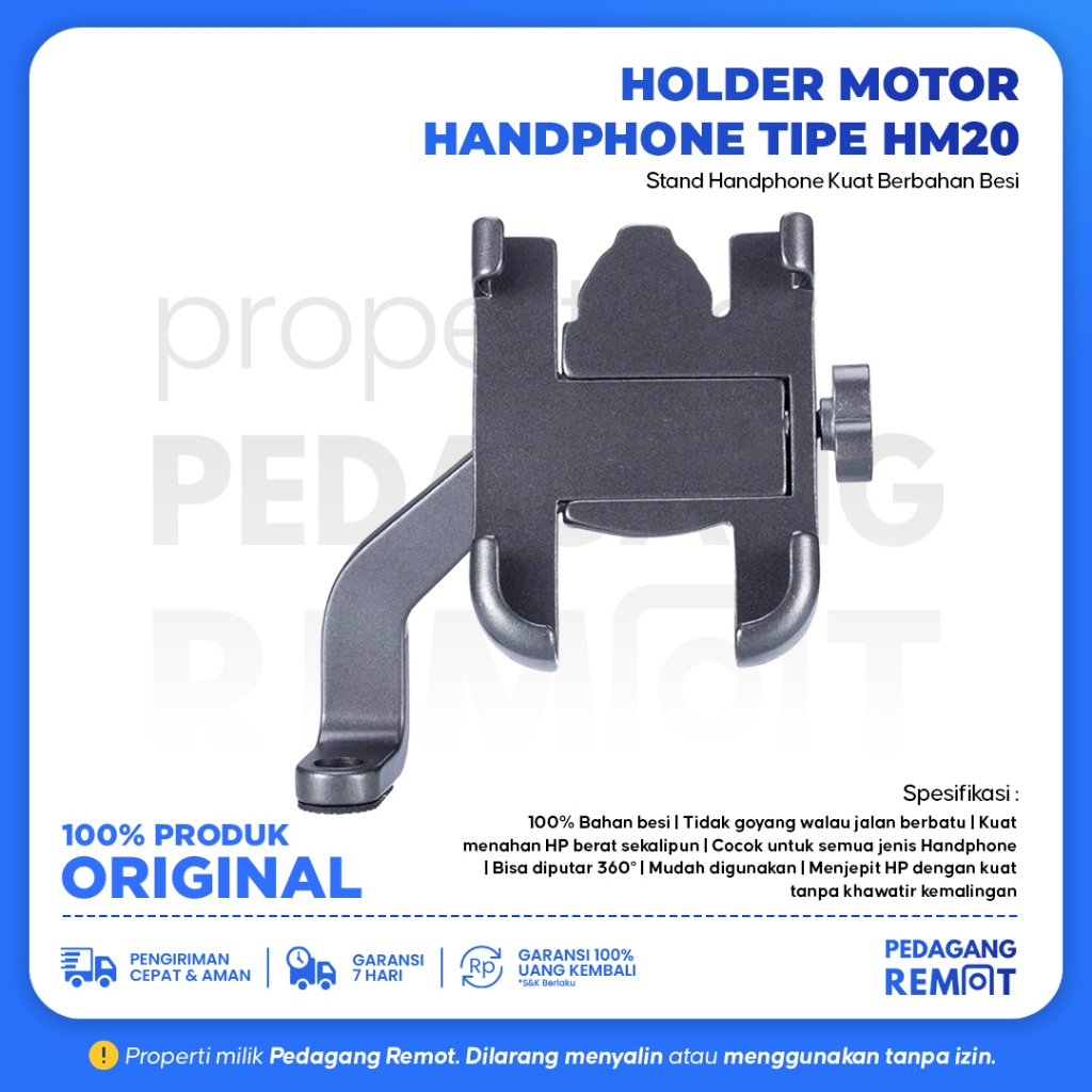 Jual Holder Hp Motor Full Besi Spion Full Alumunium Dudukan Penahan HP HM20 | Shopee Indonesia