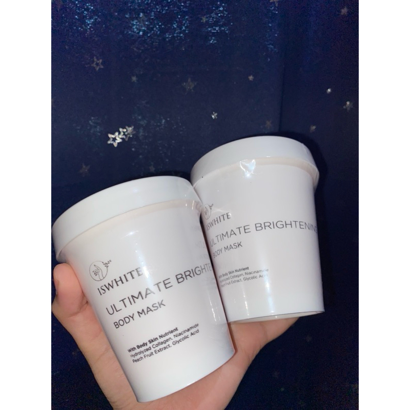 Jual (NEW) & (FREE POUCH) ISWHITE Masker Badan (Body Mask Brightening ...