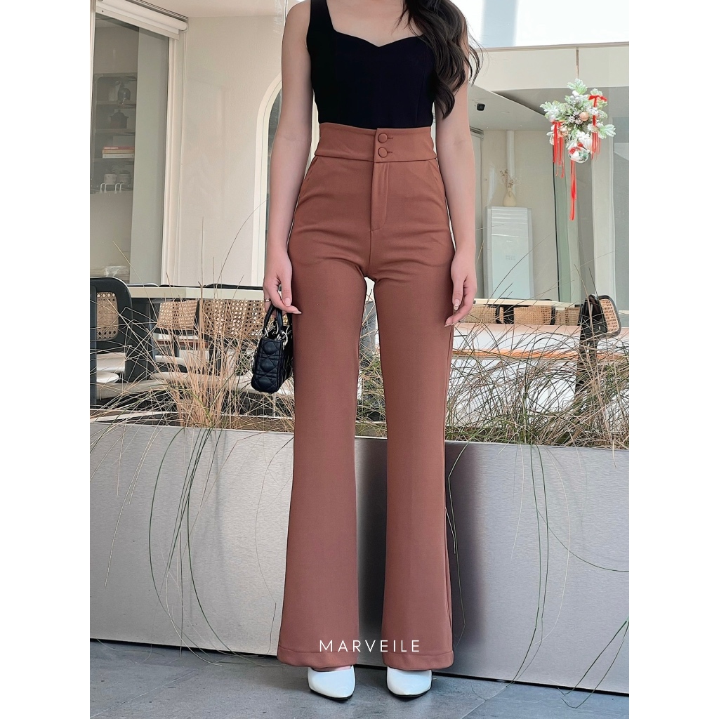 Jual [ Marveile ] Rory Cutbray Highwaist Pants / Cutbray Pants Wanita ...