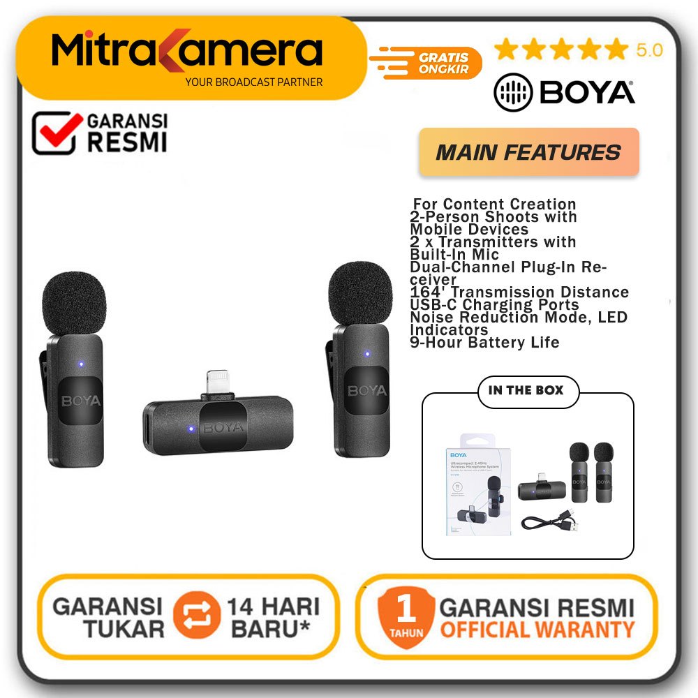 Jual Boya BY-V2 Ultracompact 2-Person Wireless Microphone with ...