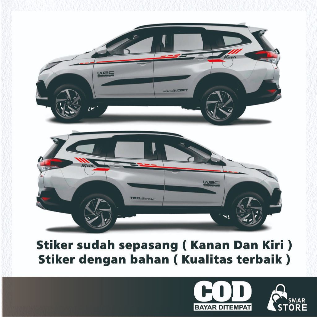 Jual Cutting Stiker Setiker mobil body samping variasi all new rush ...