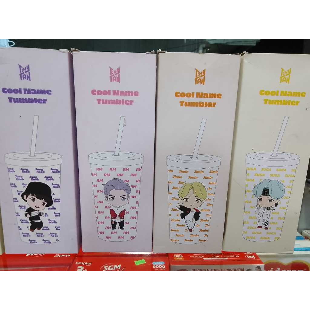 Jual TUMBLER TINY TAN BTS ALL PERSONIL LENGKAP | Shopee Indonesia