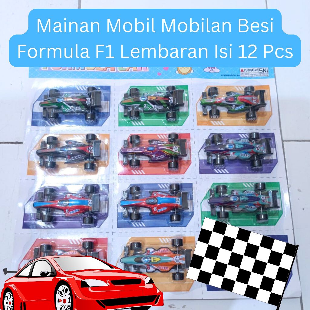 Jual MAINAN MOBIL FORMULA F1 BESI LEMBARAN ISI 12 PCS | Shopee Indonesia
