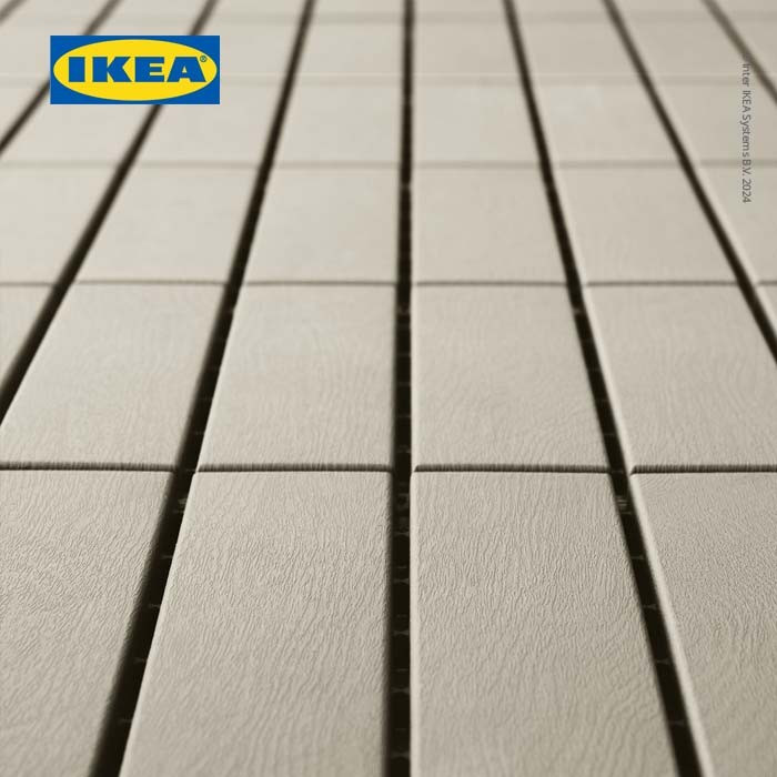 Jual IKEA Runnen Decking Tile Floor Lantai Beige WPC | Shopee Indonesia