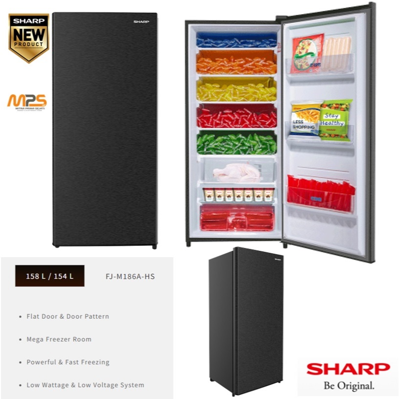 Jual Kulkas Standing Freezer Sharp FJ-M186A-HS 158/154 L | Shopee Indonesia
