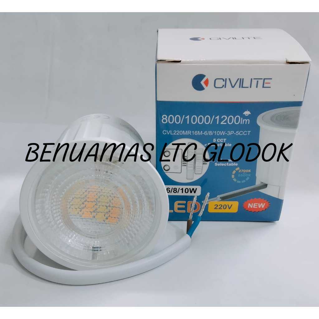 Jual LAMPU LED MR16 CIVILITE 4 WARNA LAMPU SPOTLIGHT 220V LAMPU MR16 ...