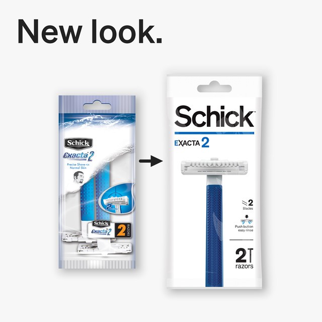 Jual Schick Exacta 2 Reg 2 Biru | Shopee Indonesia