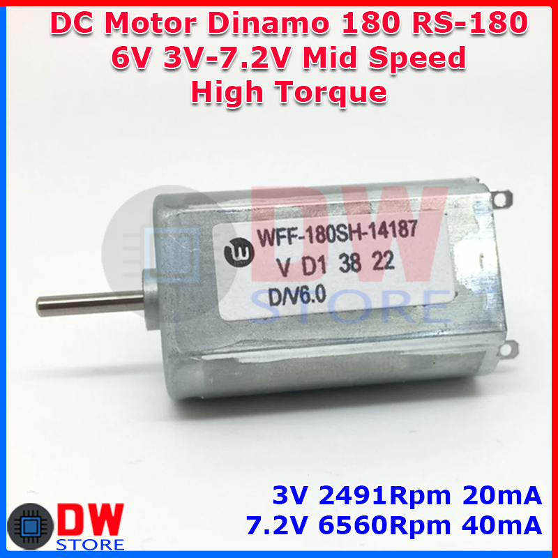 Jual Dinamo DC Motor 180 RS180 RS-180 WFF-180SH Mid Speed High Torque ...