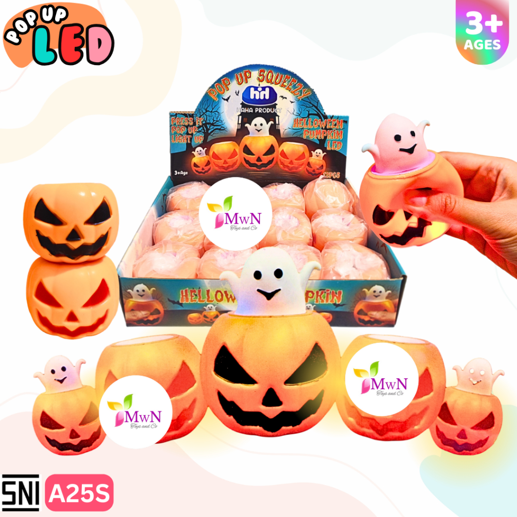 Jual MWN Mainan Squishy Pop Up LED Labu Hantu A25S | Shopee Indonesia