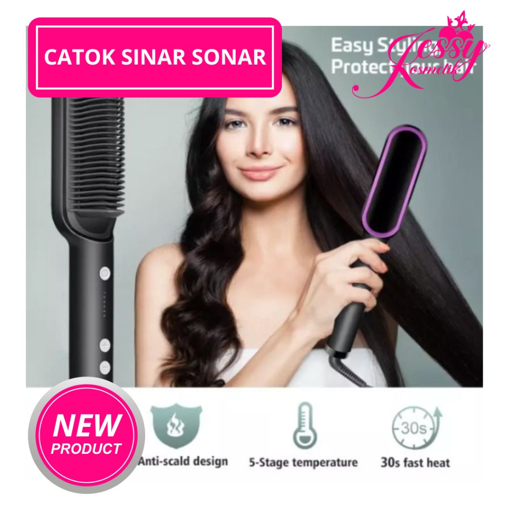 Jual Catok Sisir Pelurus Rambut Hair Straightener Curler 2 in 1 catokan ...