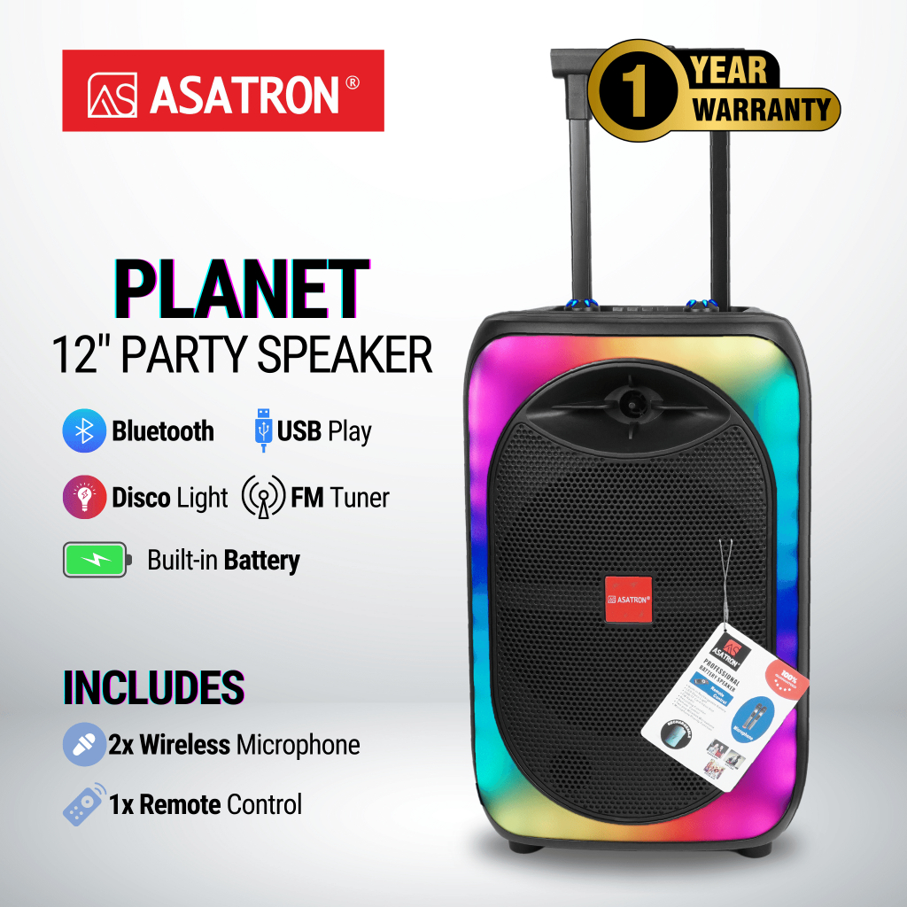 Jual Asatron Planet 12 Inch Bluetooth Party Speaker | Shopee Indonesia
