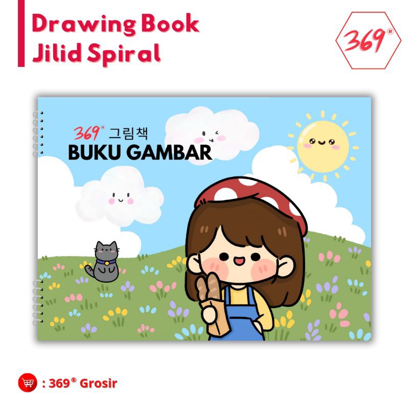 Jual 369- Drawing Book / Buku Mewarnai / Sketchbook JILID SPIRAL A4 ...