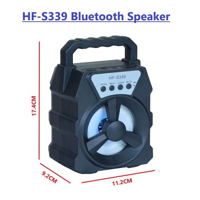 Jual Speaker wireless Bluetooth Portable HF S339 free microphone ...