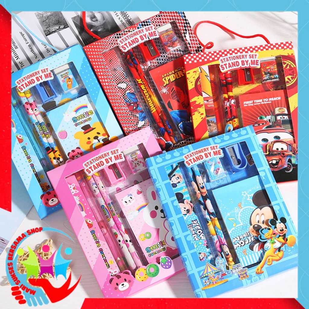Jual MSBS Alat Tulis Set 6IN1 Stationery Set Lucu Karakter Set ...