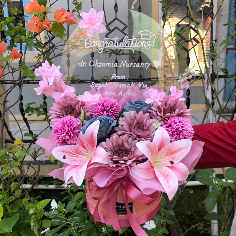 Jual Bloom Box Akrilik Bloom Box Bunga Akrilik || Hadiah Grand Opening ...