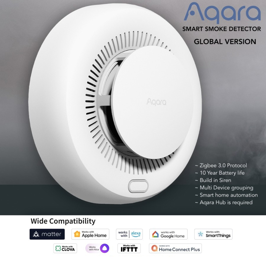 Jual Smoke Detector Aqara detektor asap versi global | Shopee Indonesia