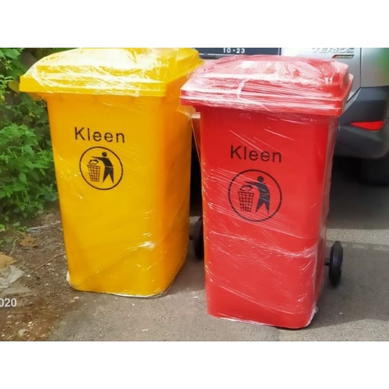 Jual Tempat Sampah Fiberglass sulo / roda kapasitas 240 liter | Shopee ...