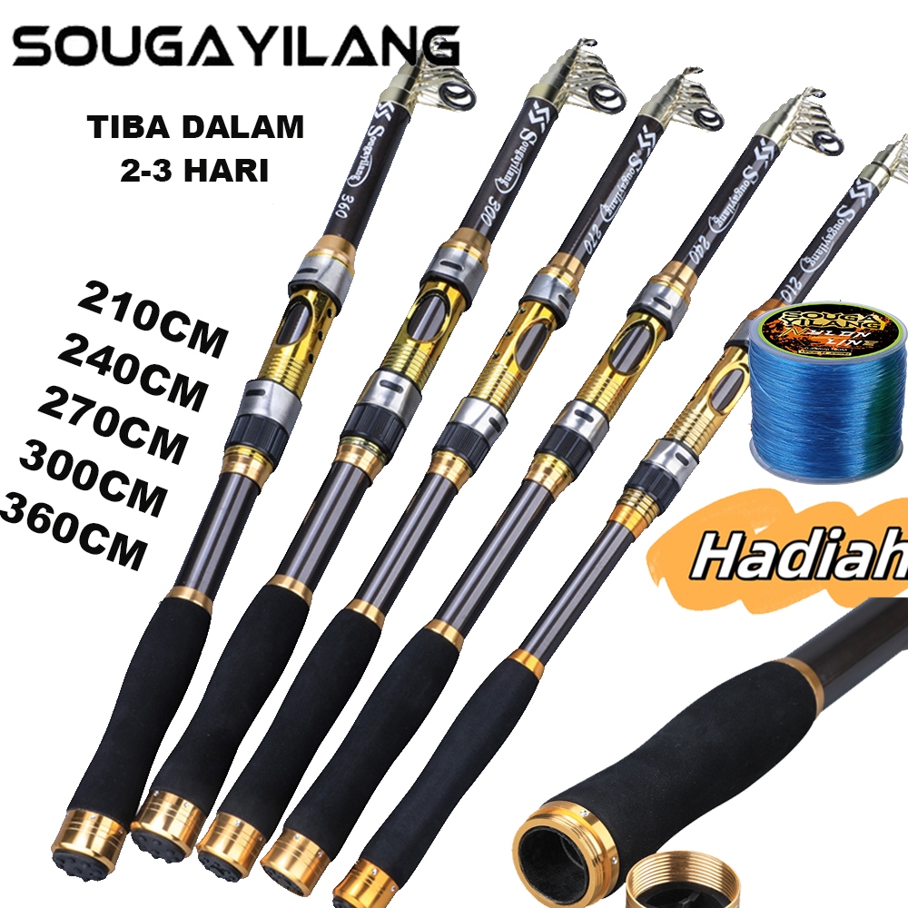 Jual Sougayilang Joran Pangcing 2.1m-3.6m Joran Ultralight Carbon ...