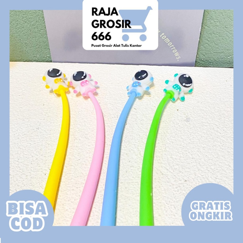 Jual ASTRONOT Pulpen Elastis Goyang Dengan Boneka Kartun Lucu Imut Pen ...