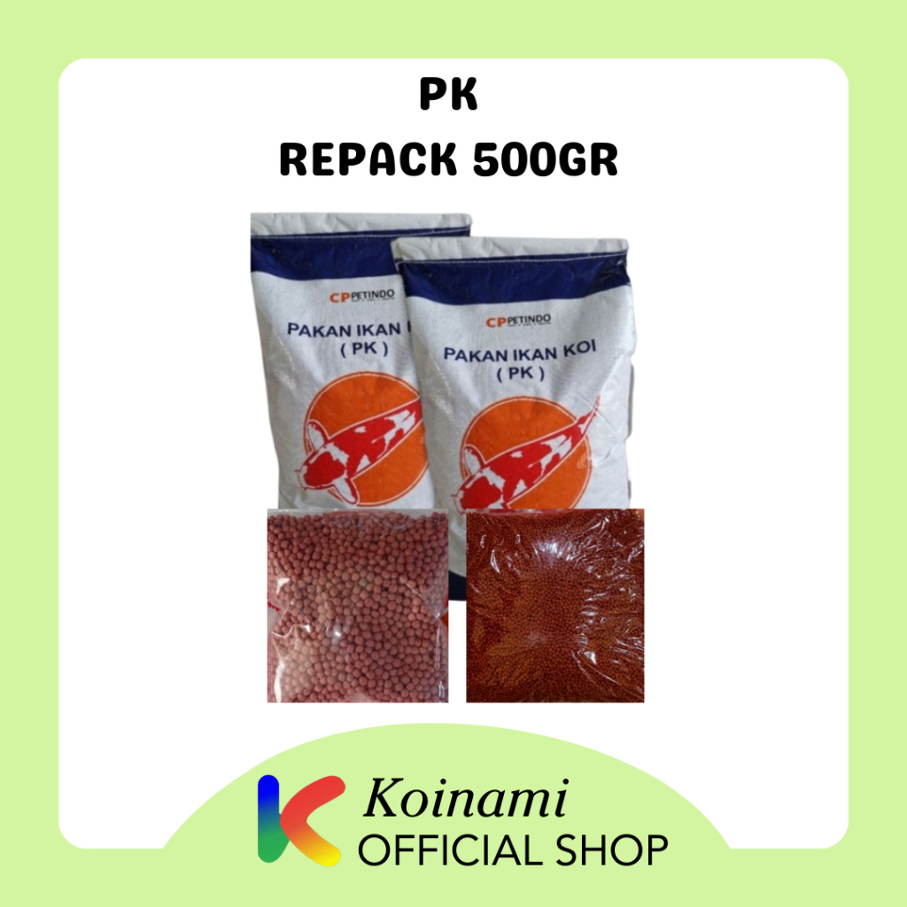 Jual PK Pakan Ikan Koi Repack 500gr / Makanan Ikan | Shopee Indonesia