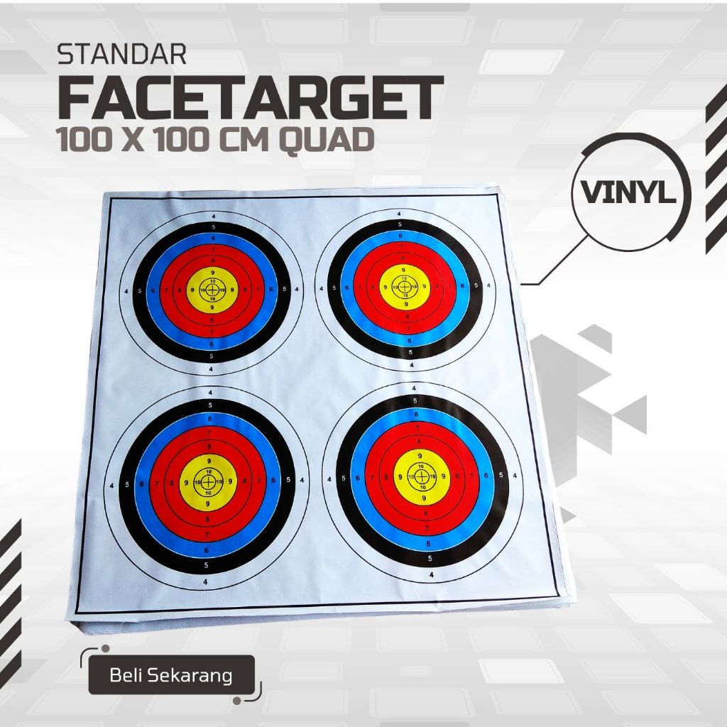 Jual Print Target Panahan 100x100cm Quad (4 Spot) Target Face Outdoor ...