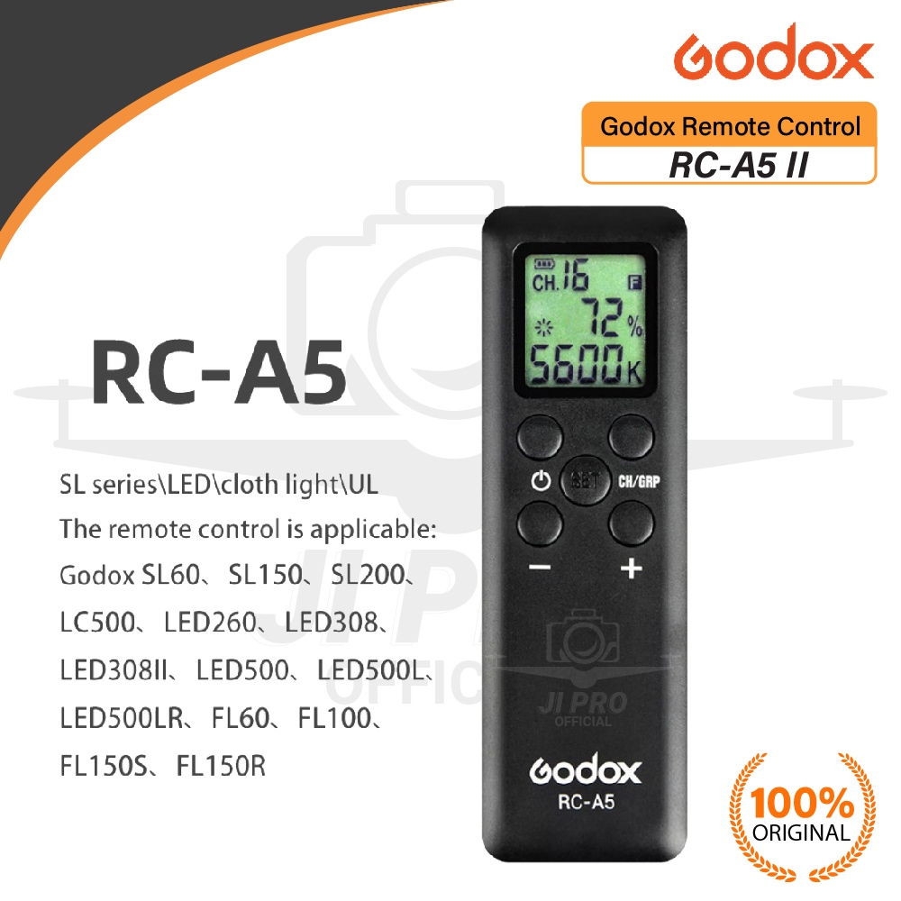 Jual GODOX Remote Controller RC-A5 II for SL60W SL100W SL150W SL200W Original | Shopee Indonesia