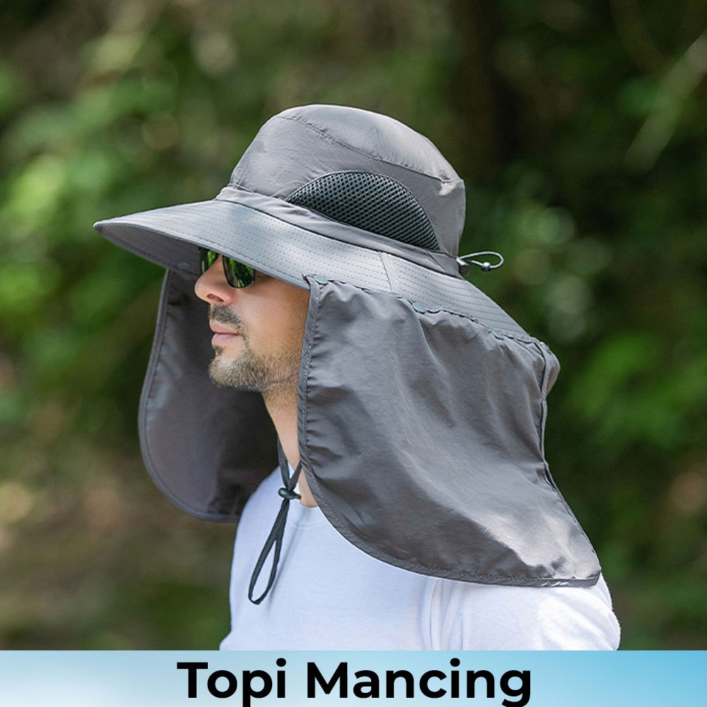 Jual Topi Rimba Pria Outdoor Hiking Gunung Mancing dengan Sarung ...