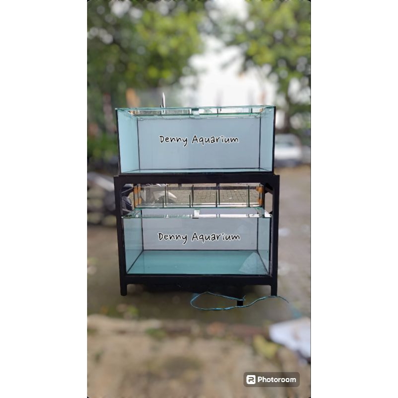 Jual AQUARIUM KACA SET UKURAN 150x50x5cm KACA 10mm 2pcs PLUS RAK DAN ...