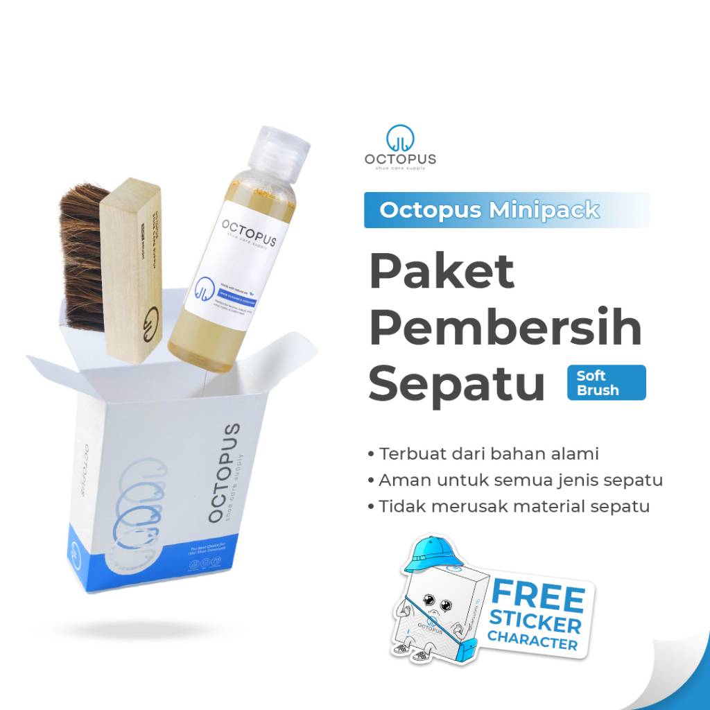 Jual Octopus Shoe cleaner Paket Pembersih Sepatu Sabun cuci sepatu ...