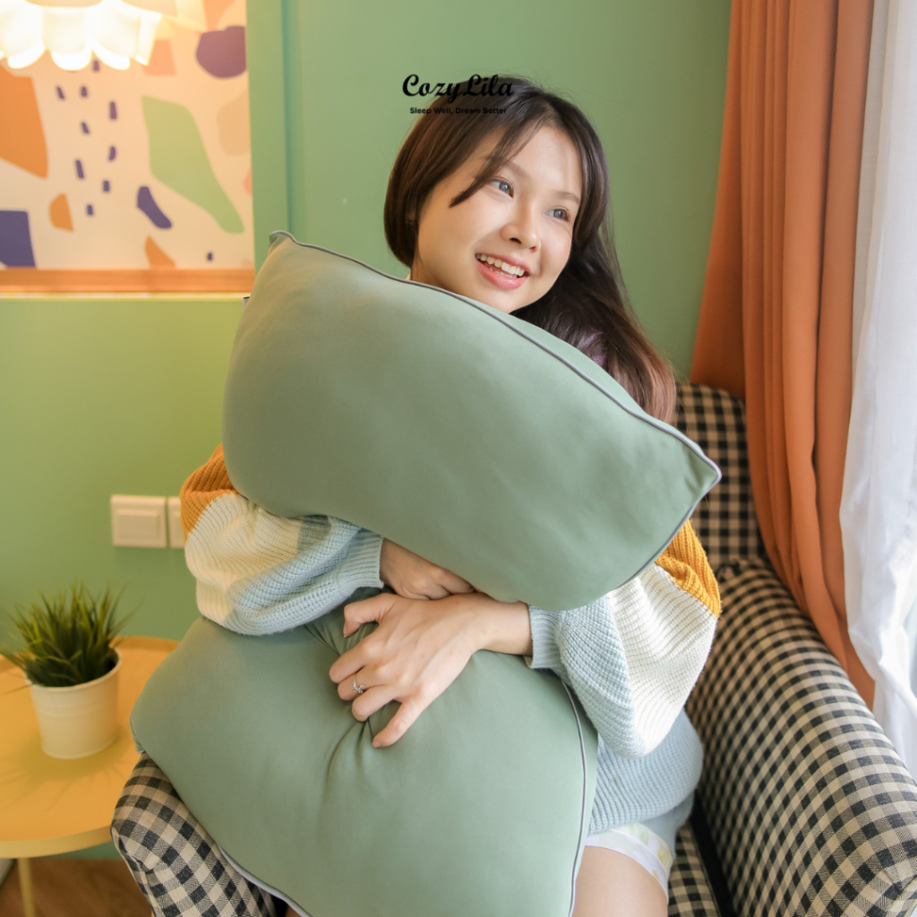 Jual Bantal Bulu Angsa Featherlike Puffy Single List | Shopee Indonesia