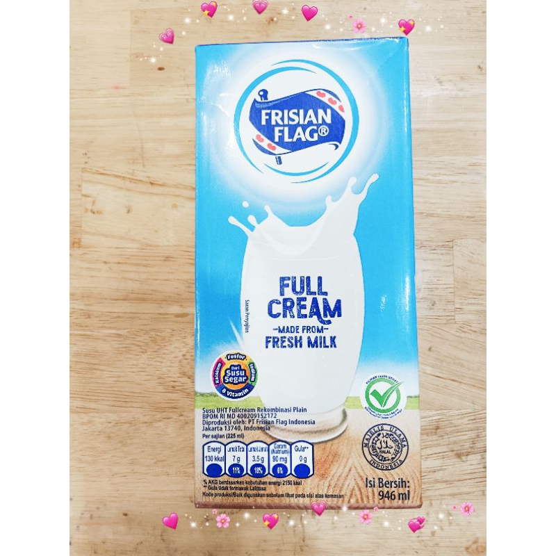 Jual FRISIAN FLAG SUSU UHT FULL CREAM 946ml | Shopee Indonesia
