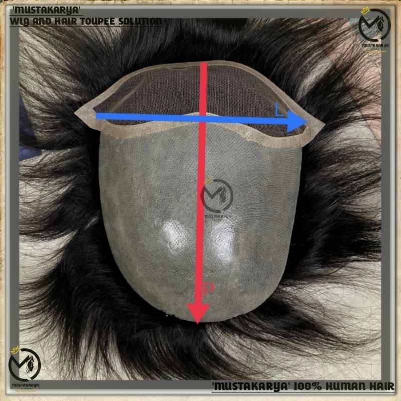 Jual TOUPEE/TOPPER/Tutup Botak Pria,Thin Skin -+0,08mm Front Swiss Lace ...