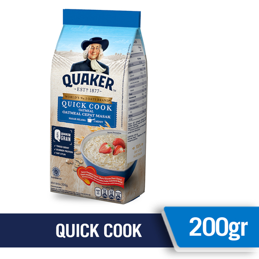 Jual Quaker Quick Cooking Oatmeal 200 gr | Shopee Indonesia