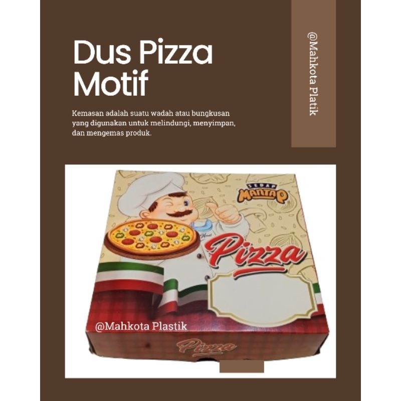 Jual Dus Pizza 20 x 20 cm / Dus pizz motif cantik / Box pizza motif ...