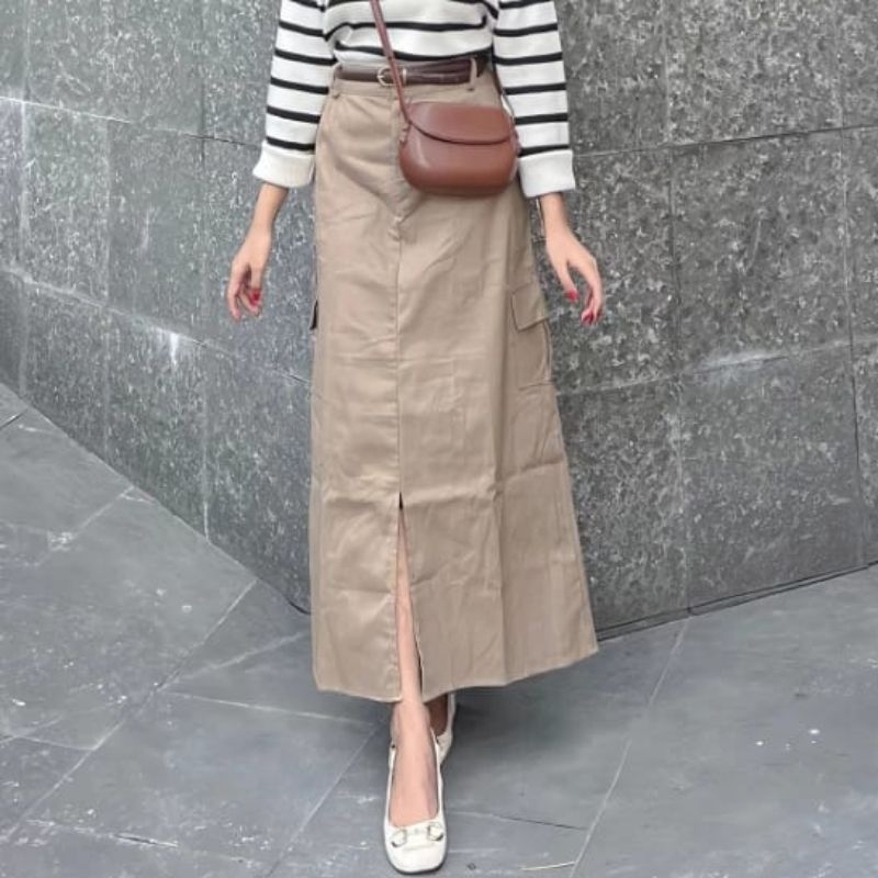 Jual ROK CARGO WANITA TWIIL COMBET//HIGWAIST ROK CARGO CEWEK MODEL ...