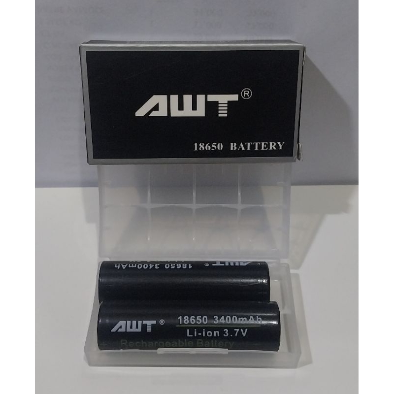 Jual BATRAI AWT HITAM 3000MAH 40A/BATRAI AWT HITAM 18650 3,7V | Shopee ...