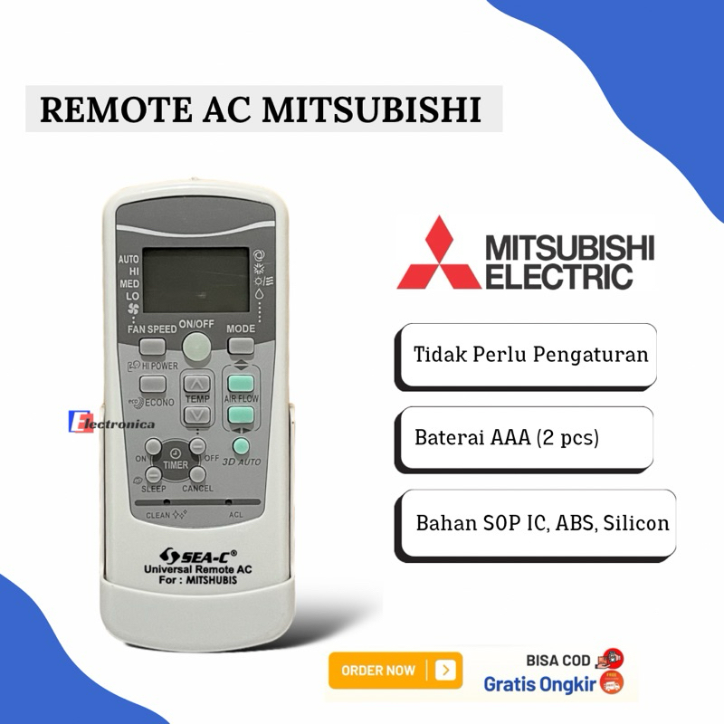 Jual UNIVERSAL REMOTE AC KHUSUS MEREK MITSUBISHI MULTITYPE | Shopee ...