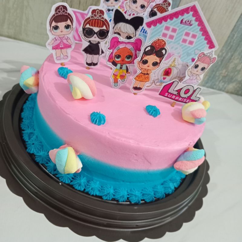 Jual kue ulang tahun LOL / kue ulang tahun anak / kue tart bronis / kue ...
