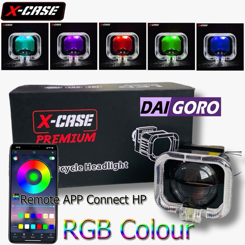 Jual Projector Biled Matrix X1 Plus Shroud 1.5 inch RGB Hp Konek 40watt ...