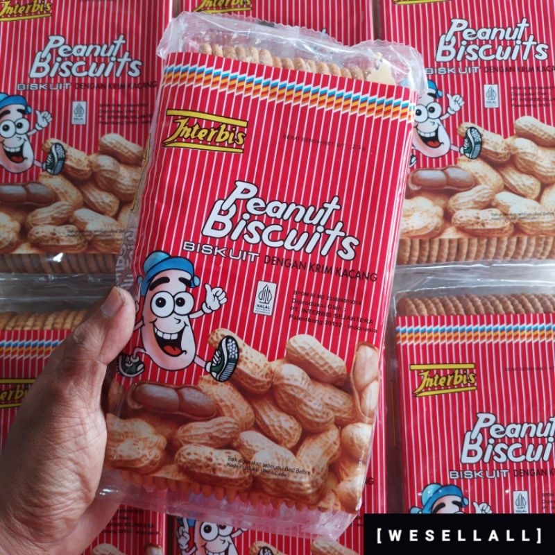 Jual INTERBIS Peanut Biscuits Roti Kacang 275 gr | 0031ECE | Shopee ...