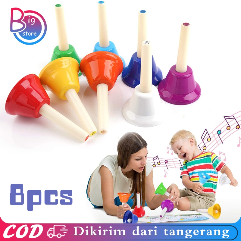 Jual 1set Handbell Bayi Hand Bell Warna Hand Bells Musical Hand Bell ...