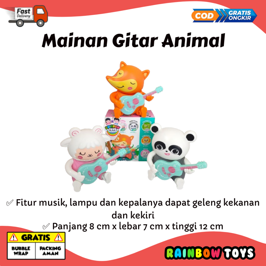 Jual Mainan Hewan Anak Musik Gitar Small Animal | Shopee Indonesia